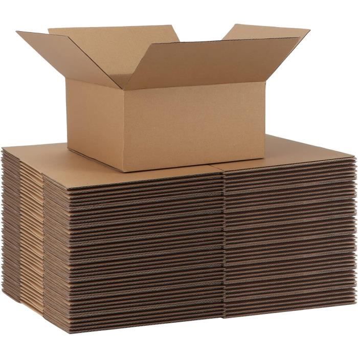 HORLIMER Boîte Carton d'expédition avec couvercle 204x204x102 mm Lot de ...