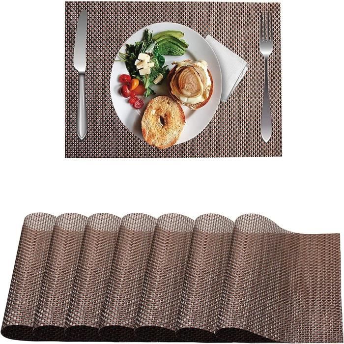 Set De Table,Lot De 8 Sets De Table En Pvc,Tressé Set De Table ...