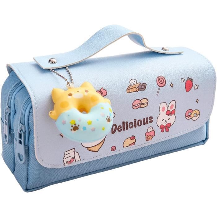 Trousse À Crayons Kawaii Avec Pendentif En Forme De Donut Et Éponge ...