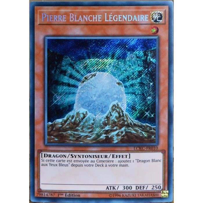 Carte YU-GI-OH LCKC-FR010 Pierre Blanche Légendaire NEUF FR - Cdiscount Jeux - Jouets