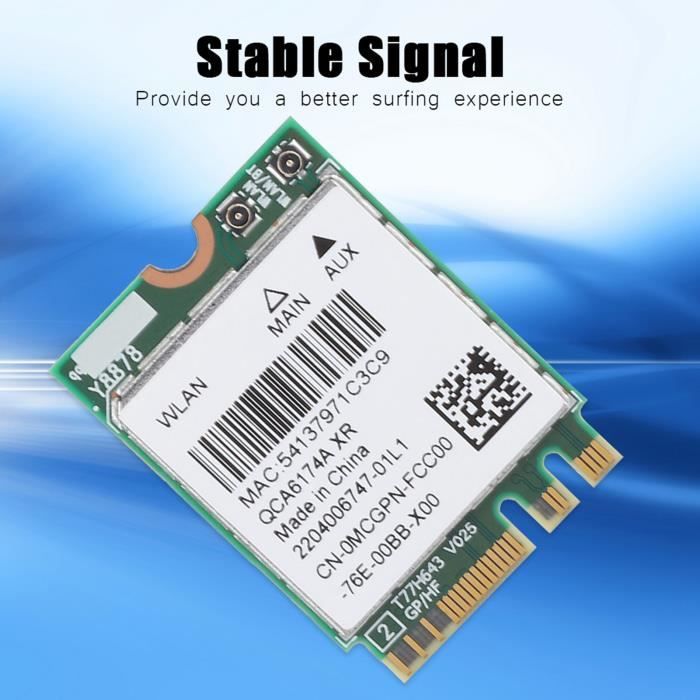 Carte réseau bluetooth 4.1 Carte Réseau 802.11Ac 2.4G 5G Carte Réseau ...