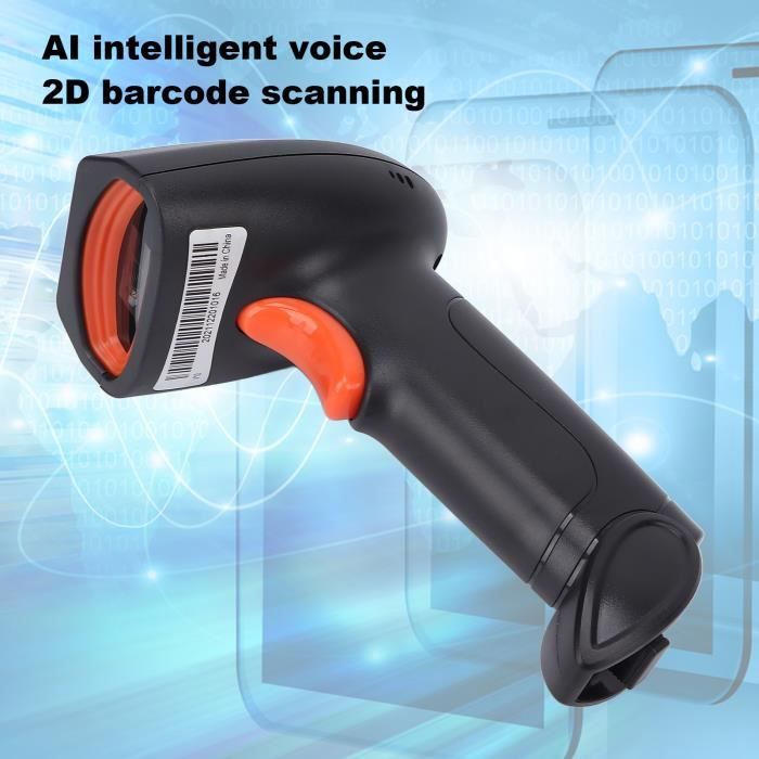 Scanner sans fil Scanner de à barres portable sans fil 2D à barres AI ...