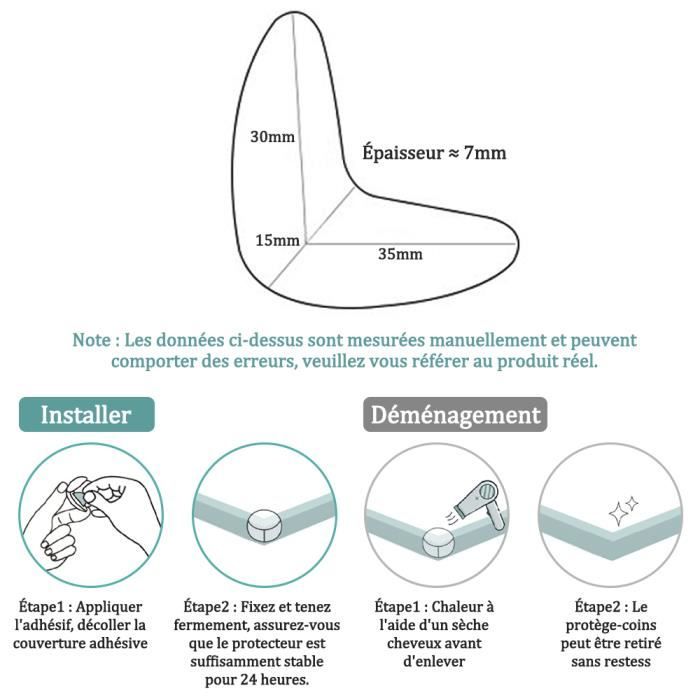 JANZDIYS-[Lot de 24] Protection Coin de Table-Plus Grande Taille et ...