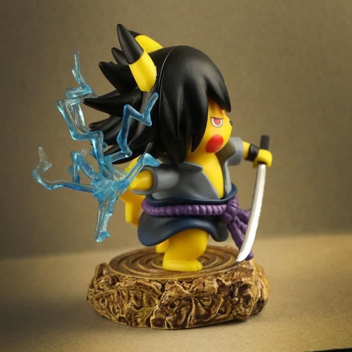 Pikachu Sasuke Uchiha Anime Naruto Action Figure Pop PVC Statues ...