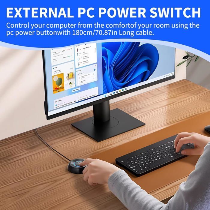 PC Power Switch, 1.8M Button PC External, External Power Switch, Remote ...