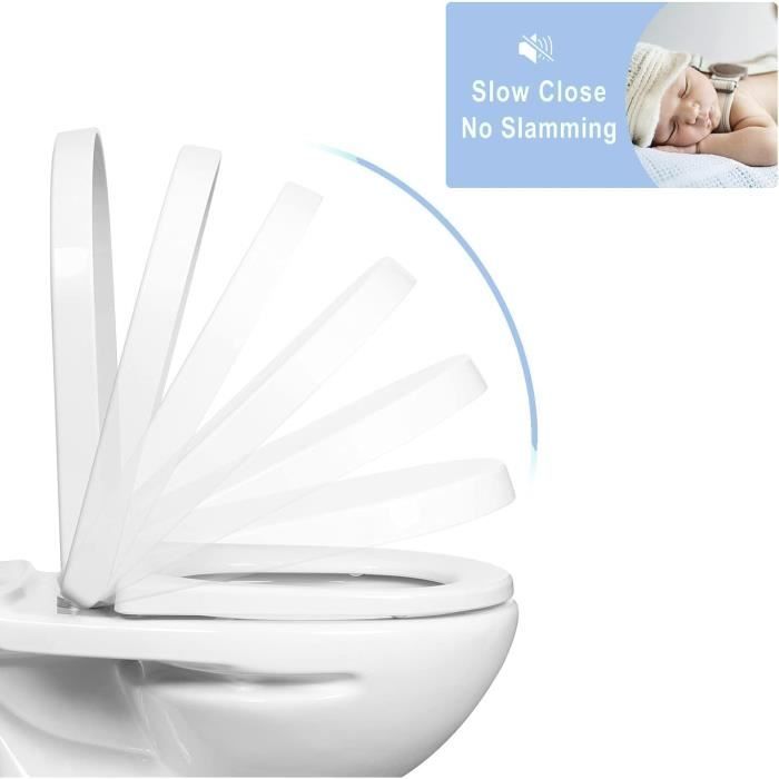Abattant Wc Avec Frein De Chute, Abattant Lunette Wc Clipsable Avec ...