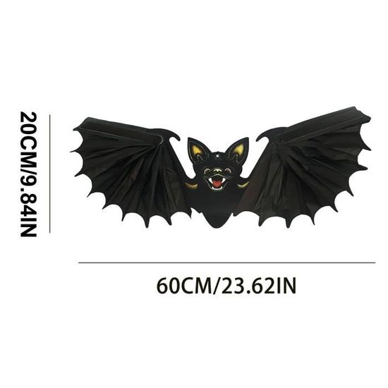Flying Bat Witch Props Halloween Pliant Papier Décoration Pendentif ...