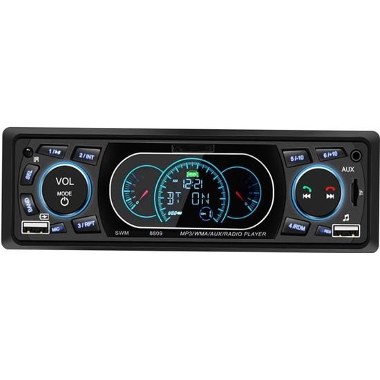 Autoradio Bluetooth ASHATA SWM-8809 - 4x60W - FM/USB/AUX - Écran LCD ...