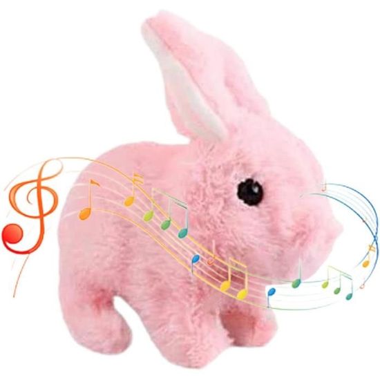 Jouet en peluche - Lapin - Interactif - Peut marcher - Peut parler - Pour enfants à partir de 3 ...