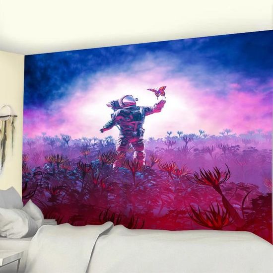 Tapisserie d'astronome spatial 3D,grand mur de face,tapiz céleste ...