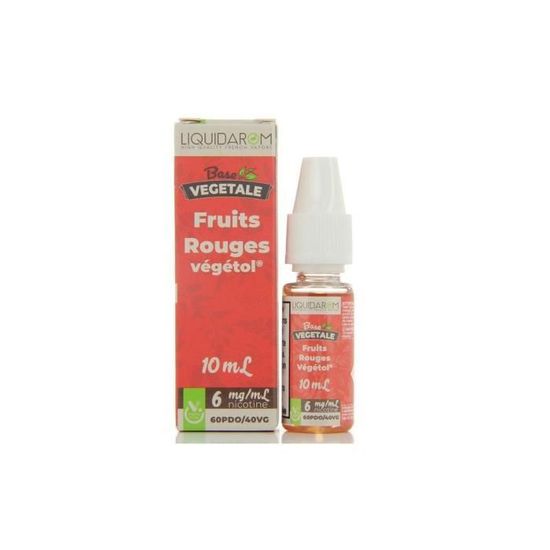 Fruits Rouges Base Végétale By Liquidarom 10ml lot de 5 12 mg ...