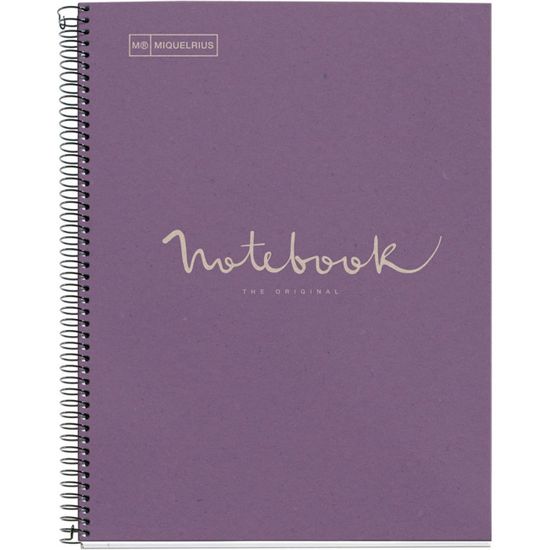 Bloc Notebook recyclé à spirale A4 MIQUELRIUS Petits carreaux 5x5 ...