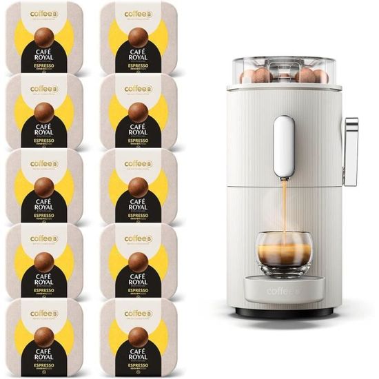 Ehskzjh Machine À Café Coffeeb Globe Blanc 1.3L Avec 90 Coffee Balls ...