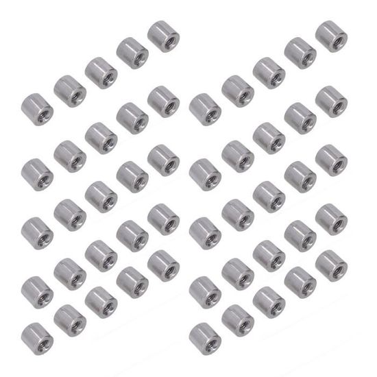 Sonew Écrou d'accouplement de tige 50 pièces écrou d'accouplement rond ...
