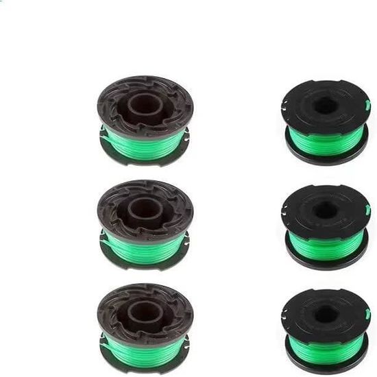 Lot de 3 bobines de fil de rechange pour débroussailleuse Black Decker GL7033 GL8033 GL9035 ...