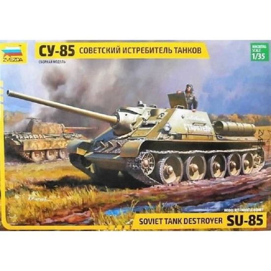ZVEZDA - Maquette Char Soviet Tank Destroyer Su-85|zvezda|3690|1:35 Maquette Char Promo - Ref ...