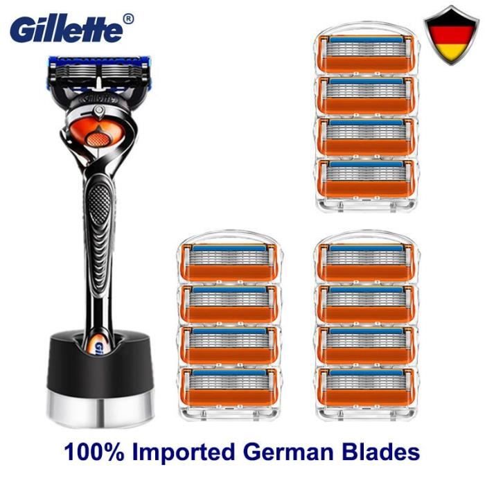 Fusion 5 – Machine à raser pour hommes, rasoir manuel droit, avec Base ...