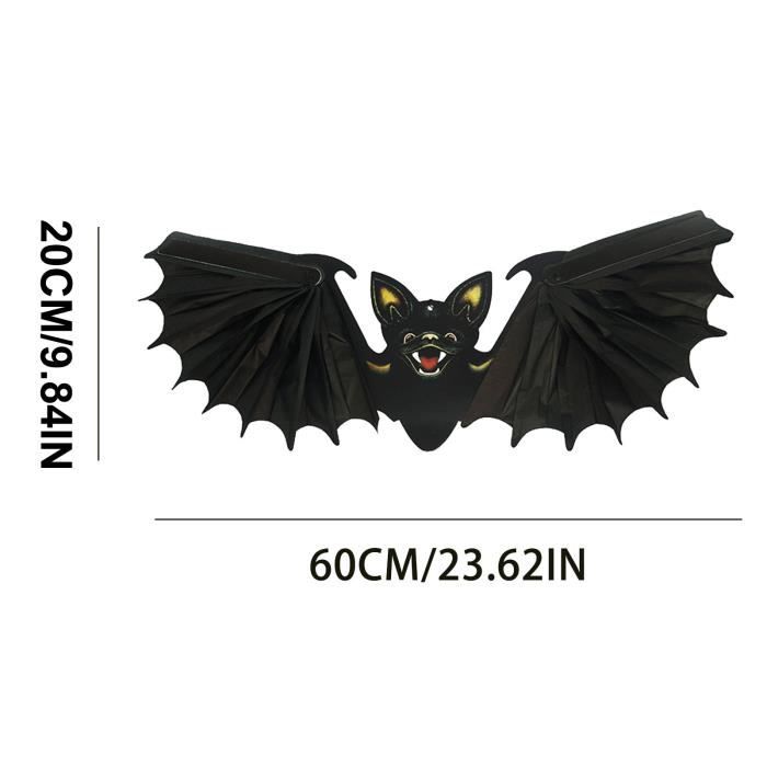 Flying Bat Witch Props Halloween Pliant Papier Décoration Pendentif ...