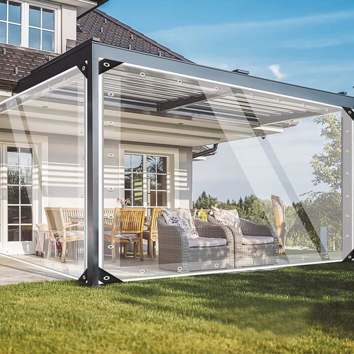 Bâche en PVC 420 g/m² Extra imperméable avec œillets renforcés pour ...
