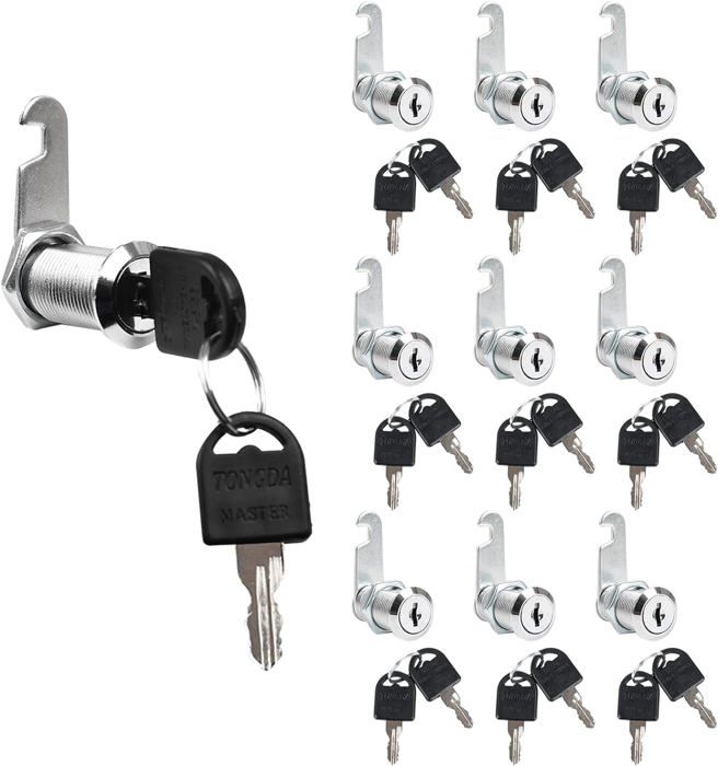 Lot De 10 Verrous De Boîte Aux Lettres, 30 Mm Avec Clé, Serrure De Meubles, Serrure De Casier ...