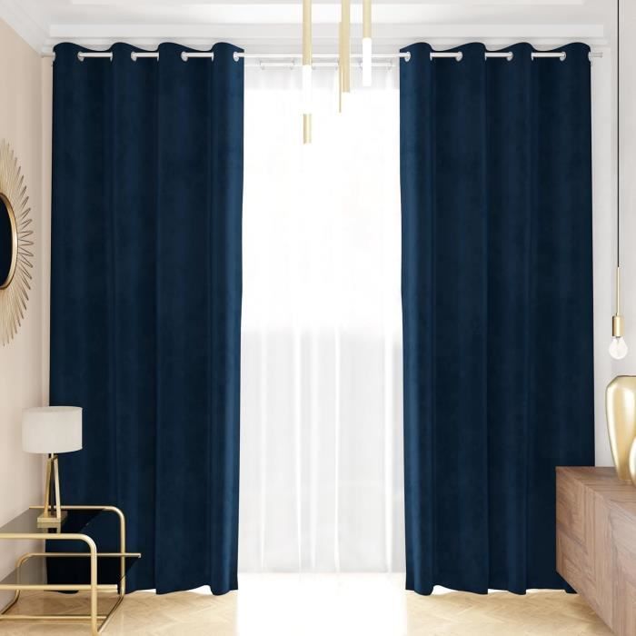 Rideaux En Velours À Panneaux Pour Intérieur Avec Anneaux, 2 Pièces ...