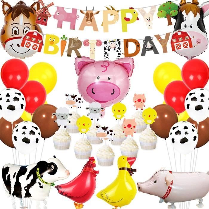 Kit de décorations d'anniversaire en forme d'animaux de la ferme avec ...