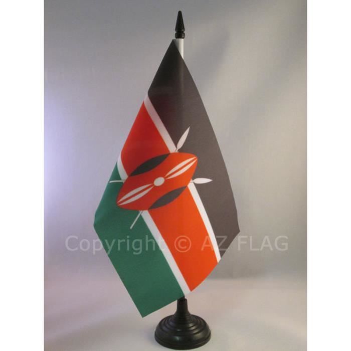 Drapeau de table - AZ FLAG - Kenya - 21x14cm - Polyester - Intérieur ...