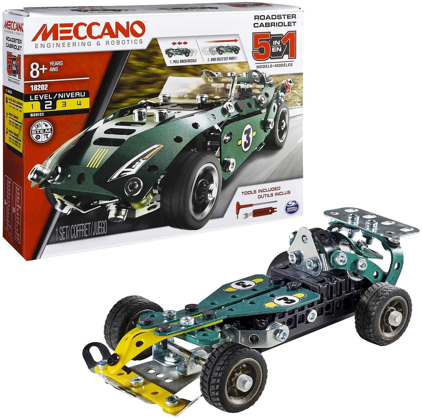 Cariolet Rétrofiction - BANDAI - Meccano - APM20102 - 5 Modèles ...