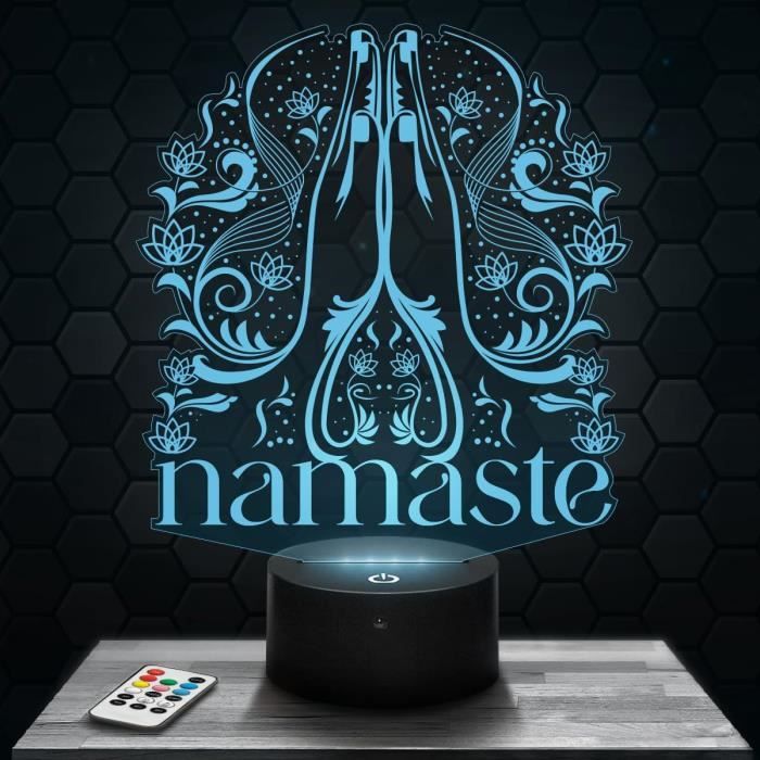 Lampe De Chevet Namaste Décoration Meditation Yoga Relaxation Zen. Idée ...