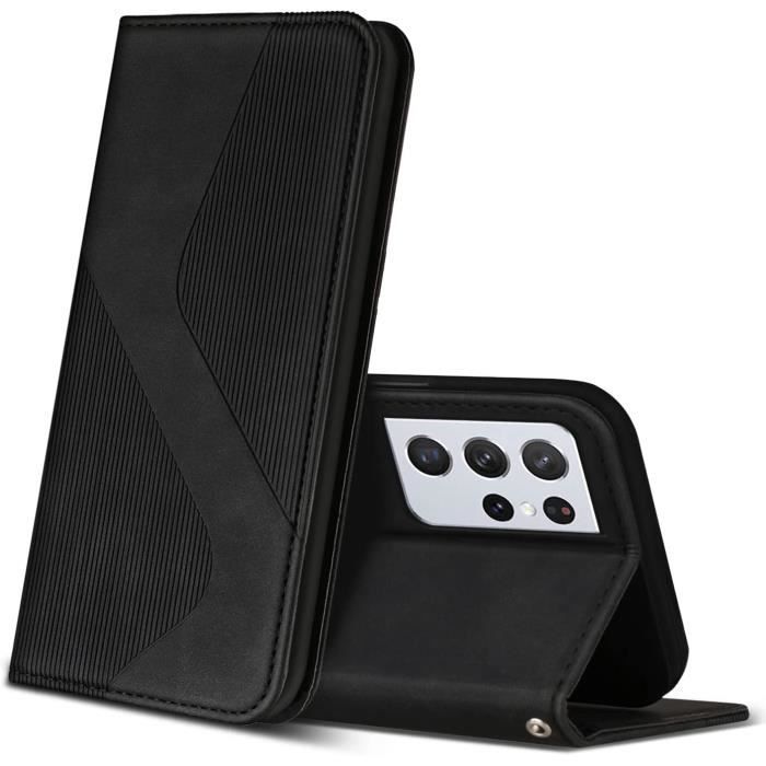 Coque Pour Samsung Galaxy S22 Ultra, Premium coque coque En Cuir De ...