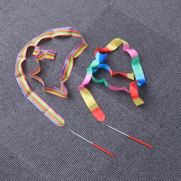 Ruban de gymnastique d'art rythmique de 6M avec des enfants de bâton ...