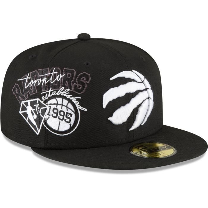 New Era 59Fifty Fitted Cap - NBA BACK HALF Black Edition Toronto ...