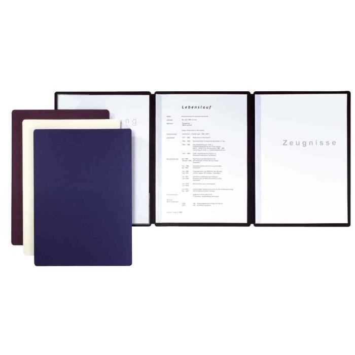 PAGNA Dossier de présentation A4 "Straight" en carton premium bleu, 3 ...