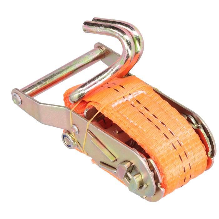 Qiilu sangle de camion avec crochet Sangle d'arrimage à cliquet 38 mm x ...