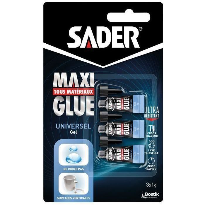 Colle Maxiglue Universel Gel SADER Transparent Ultra puissante et ...