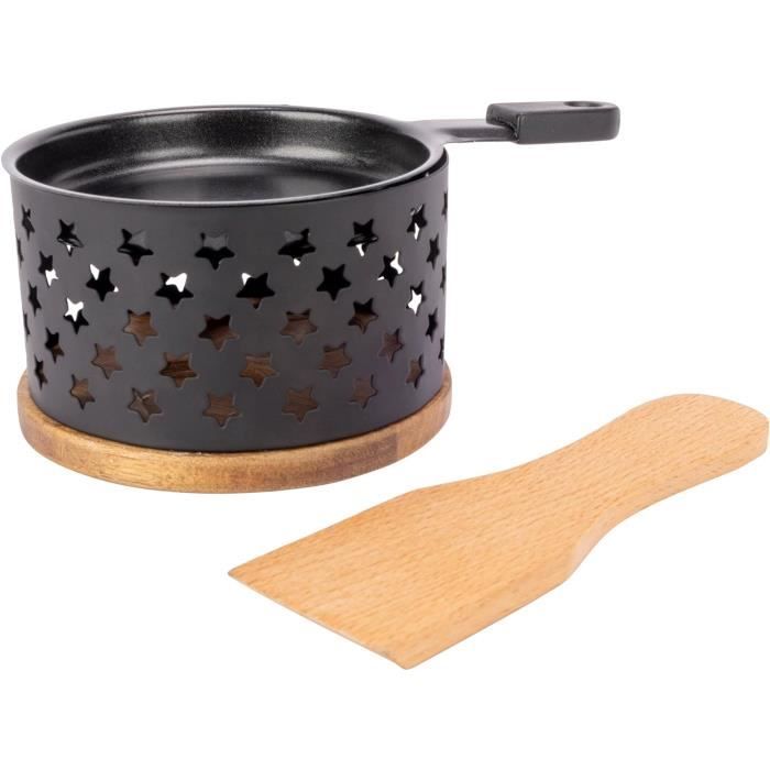 Appareil À Raclette Rond En Acier Inoxydable+ 1 Spatule, 1 Personne ...