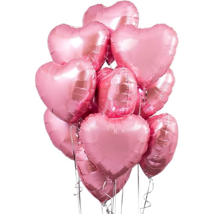 Ballon Coeur Rose 20 Pièces 18 Pouces Baudruche En Forme De Coeur Rouge ...