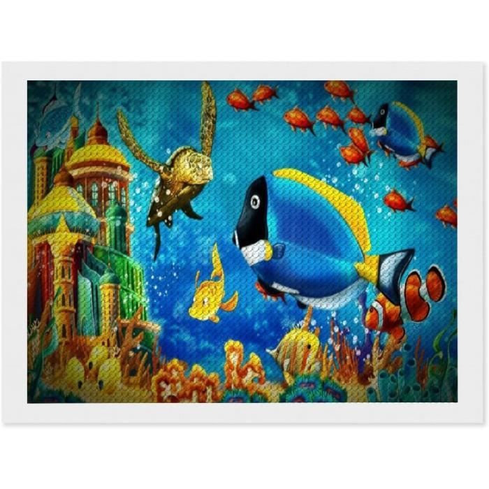 Poisson Coloré Diamond Painting Kit Enfant, Le Monde Sous-Marin Diy ...