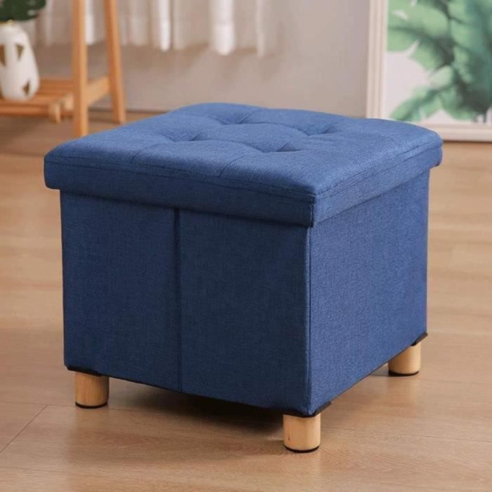 Pouf Chaise Tabouret Pouf De Rangement Avec Pieds En Bois, Repose-Pieds ...
