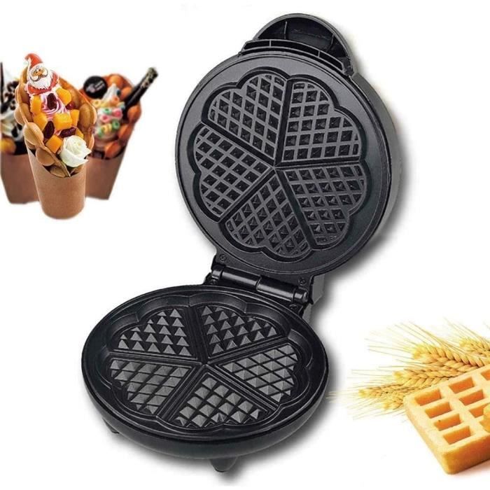 Machine Électrique De Gaufrier Faisant Des Gaufres En Forme De Coeur ...