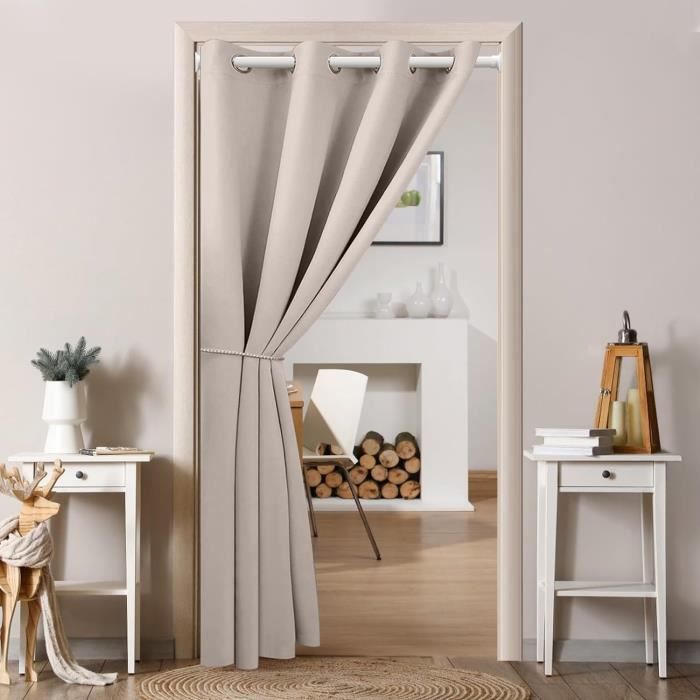 Rideau De Porte Opaque, Thermique, Avec Œillets, Pour Fenêtre Et Porte ...