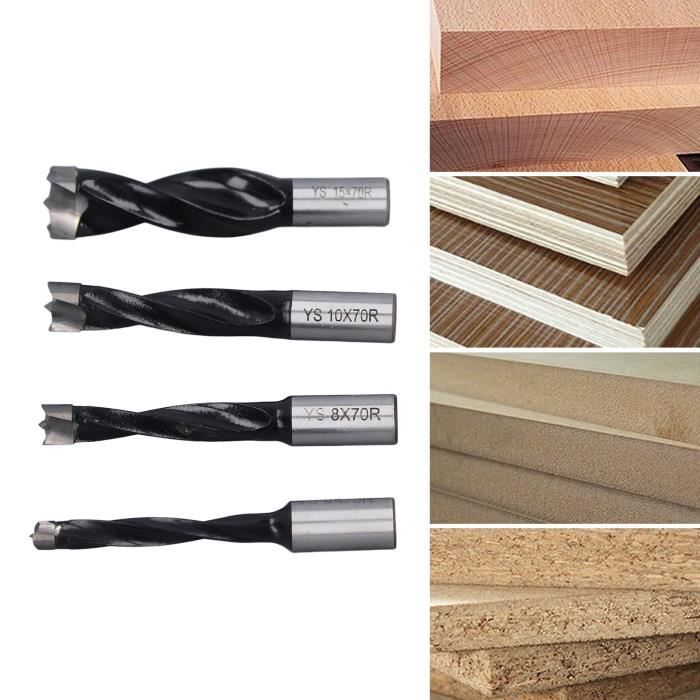 VBESTLIFE Fraise en bout Kit de Fraises en Bout CNC 4 Pièces, Outil de ...