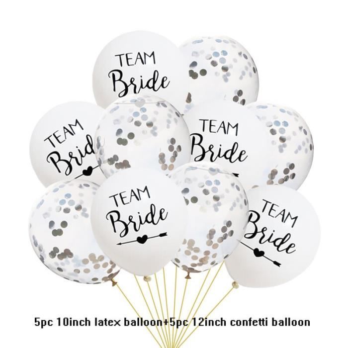 4 -Ensemble de ballons en Latex pour future mariée, 10 pièces ...