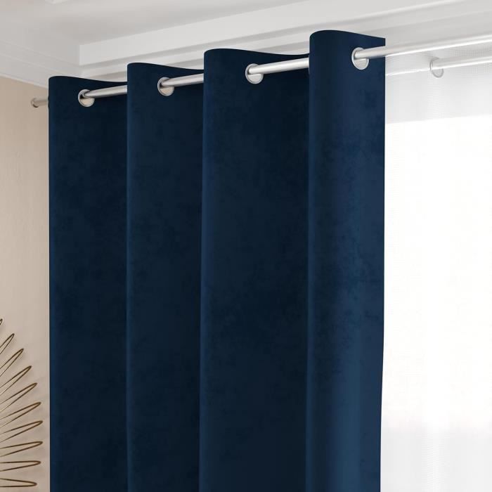 Rideaux En Velours À Panneaux Pour Intérieur Avec Anneaux, 2 Pièces ...