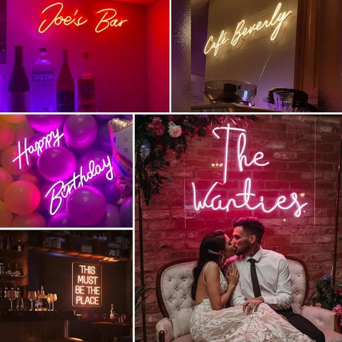 YGEQWK Enseigne Lneuse Neon Personnalisable,Professionnel Personnalisé ...