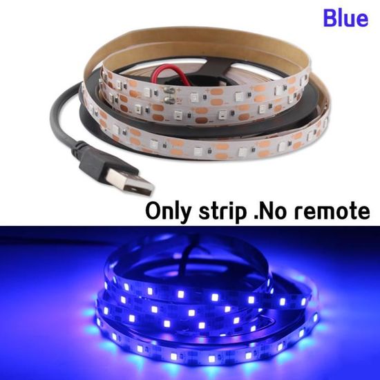 BANDE LED,Usb Blue 4m Bande lumineuse LED RVB USB rétroéclairage PC TV lampe ruban à diode 5 V ...