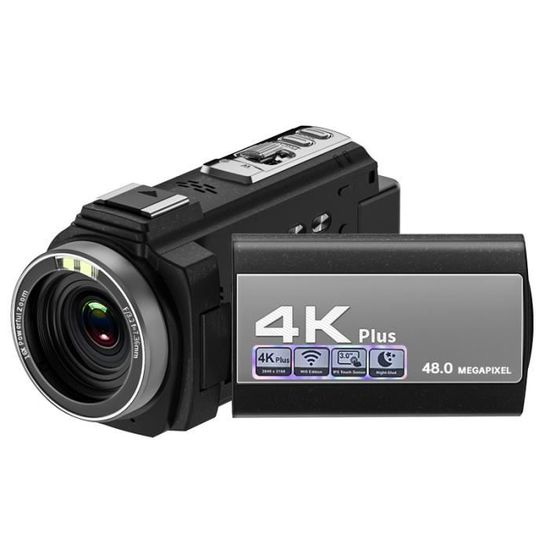 Caméscope 4K - INF - Modèle Noir - 48MP - Zoom 16x - Vision nocturne IR ...
