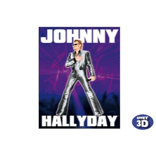 Cadre 3d Johnny Hallyday Violet - Cdiscount Maison