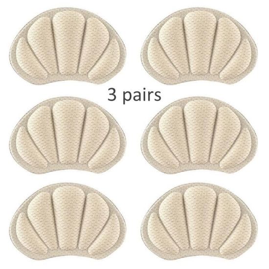 TALONNETTE,A-Beige--Autocollants pour talons de baskets, 3 paires, doux ...