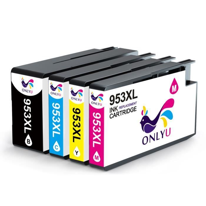 Cartouche d'encre Compatible pour HP 953 XL 953XL - 4 Pack - Noir, Cyan ...
